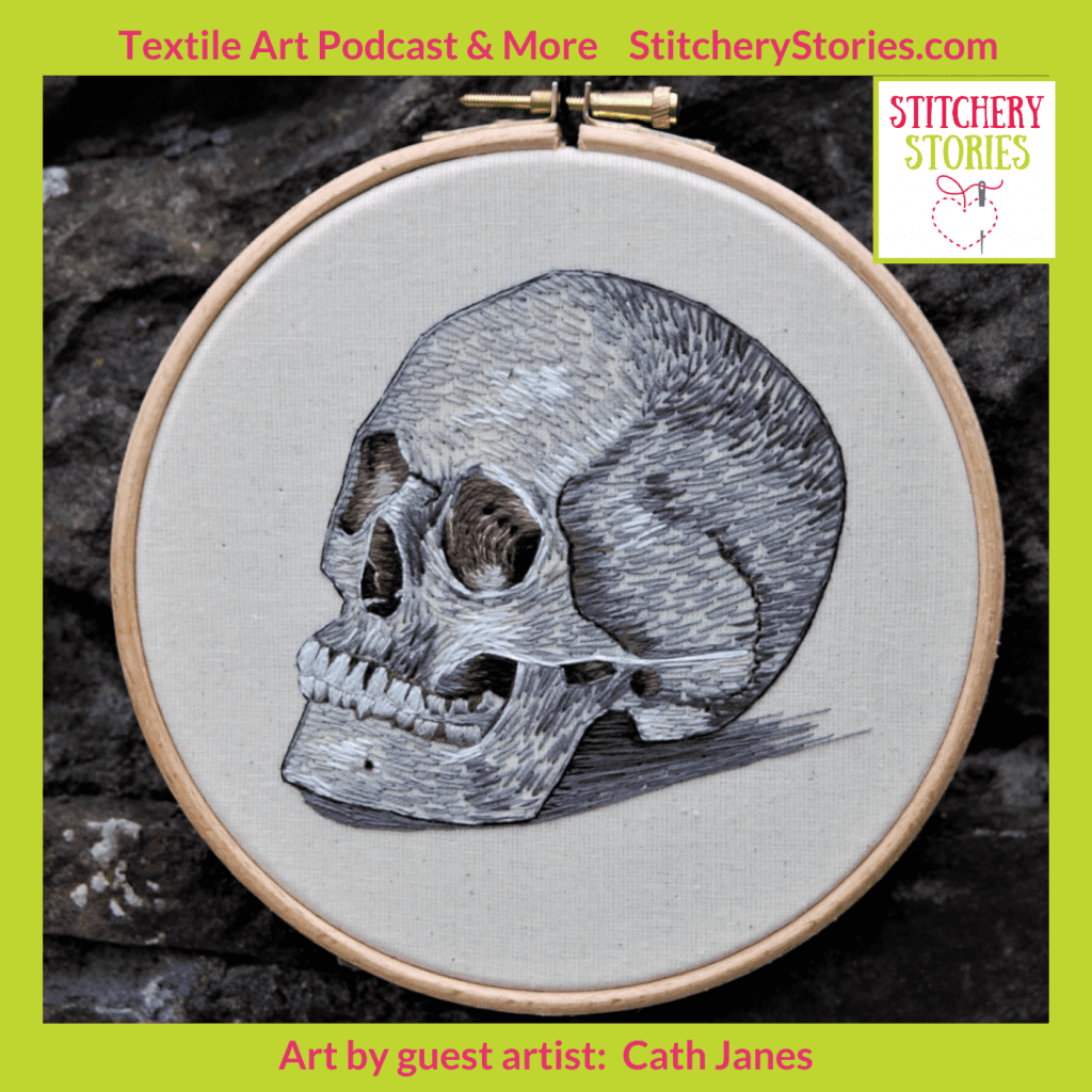 Cath Janes : Hand Embroidered Human Anatomy - Stitchery Stories