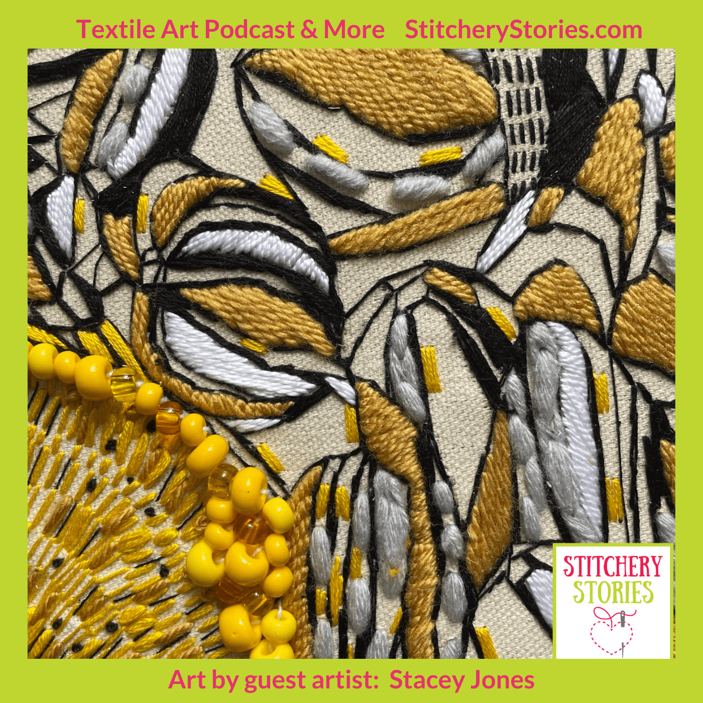 Stacey Jones : Modern Abstract Hand Embroidery - Stitchery Stories ...