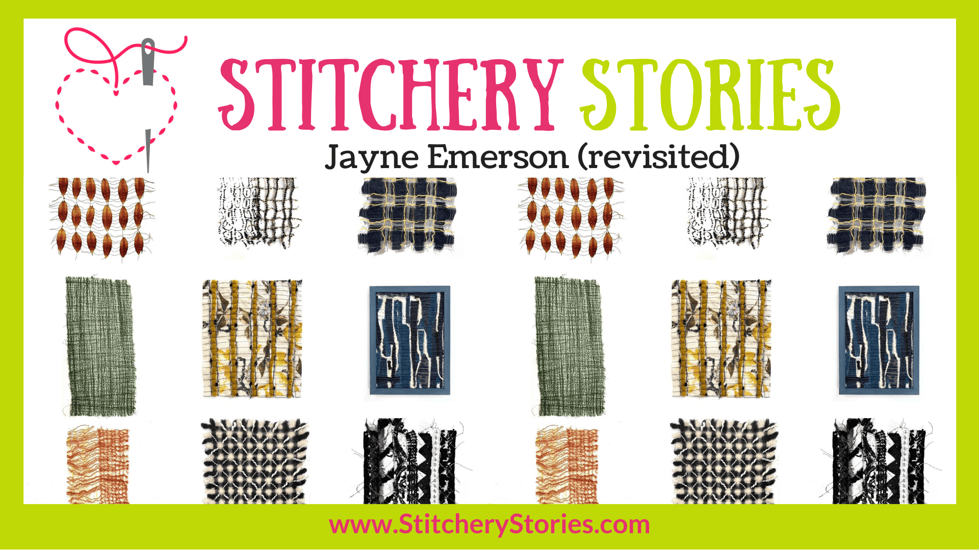 Jayne Emerson Returns: Impatient Textile Rebel - Stitchery Stories ...