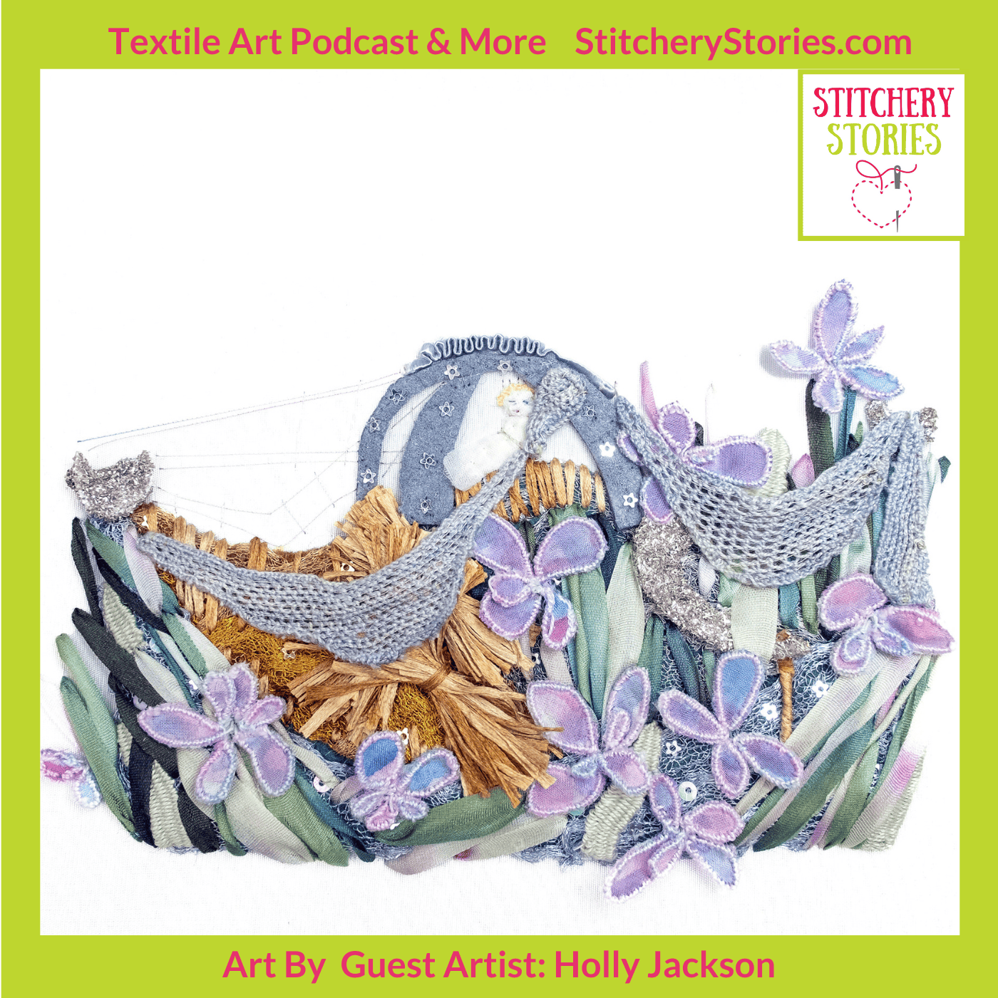 Holly Jackson : Mix modern stumpwork embroidery with mixed media ...